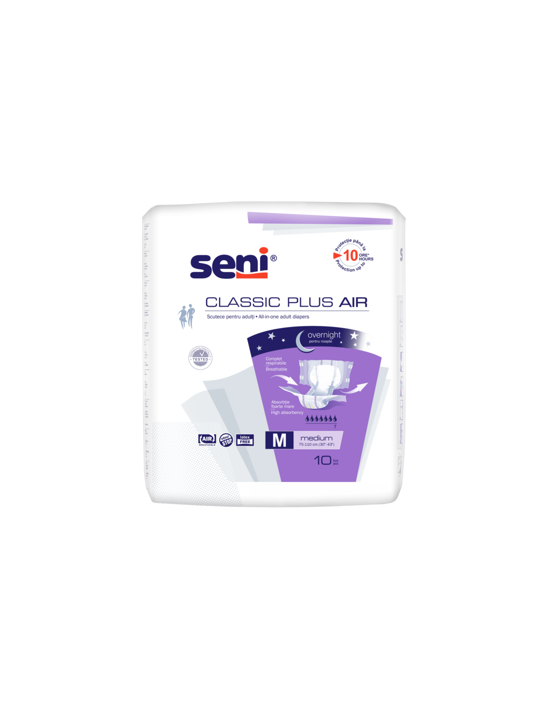 Пелени за възрастни Seni Classic Plus Air, M, 10бр